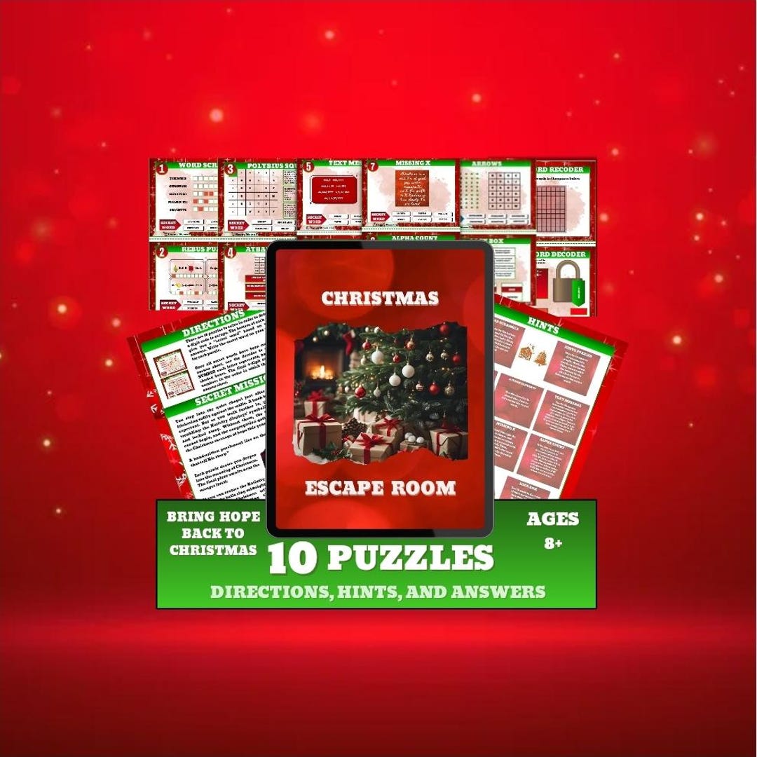 Christmas Escape Room | Family Puzzle Game (digital Download) - Etsy