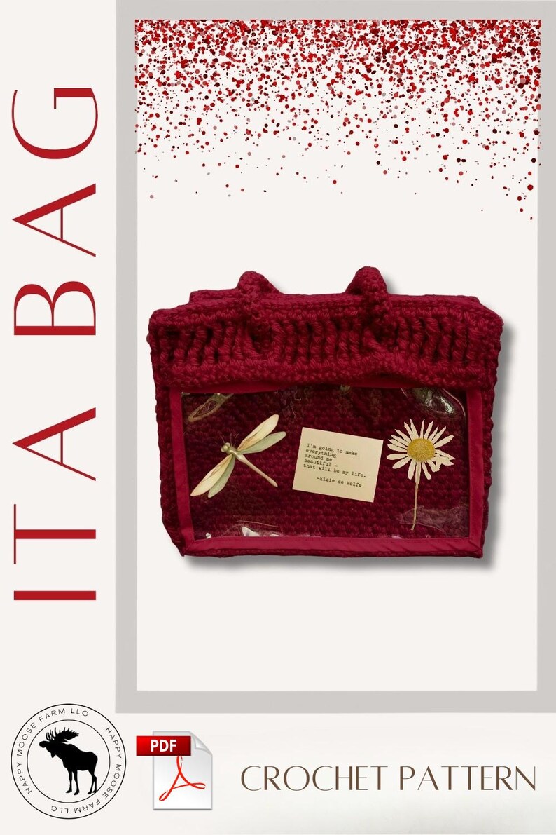 Ita Bag Crochet Pattern: Display Pocket Purse Tutorial (PDF Digital ...