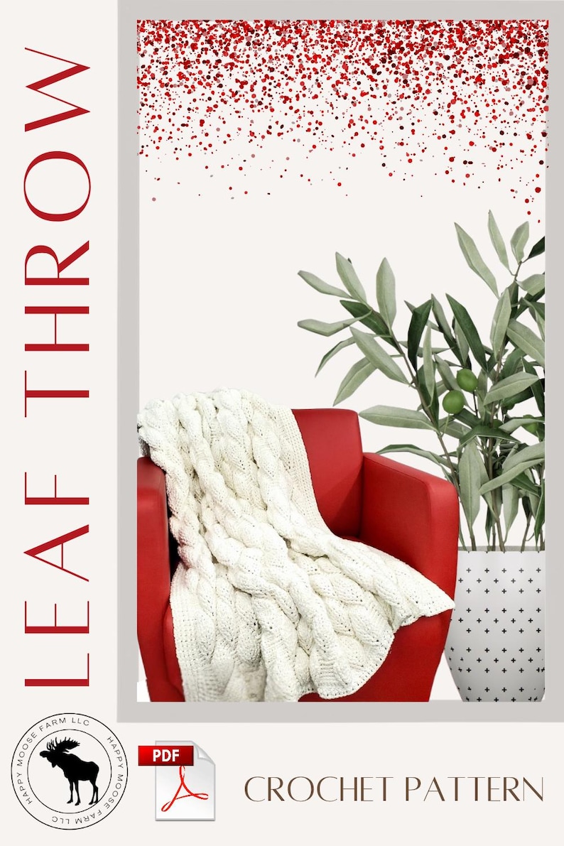 Leaf Crochet Blanket Pattern: Heirloom Throw (digital Download) - Etsy