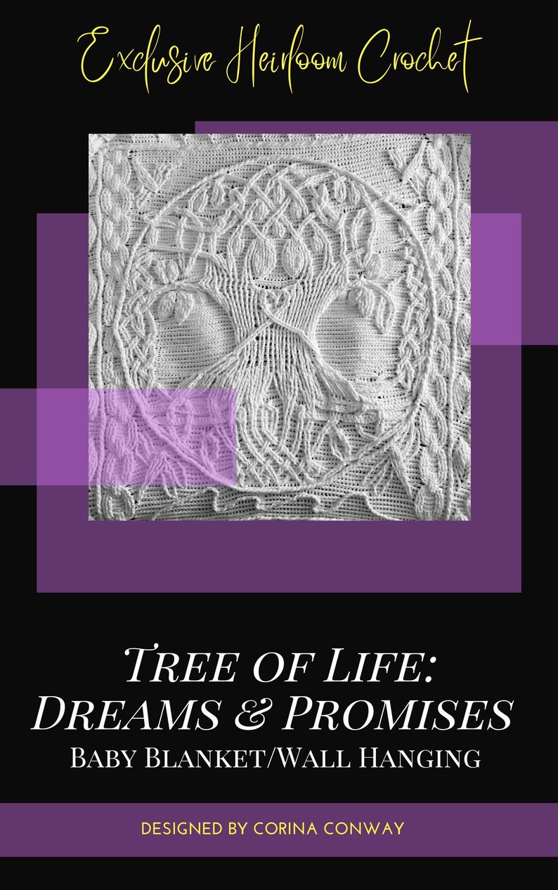 Tree of Life Crochet Baby Blanket Pattern: Cotton Nursery Decor ...