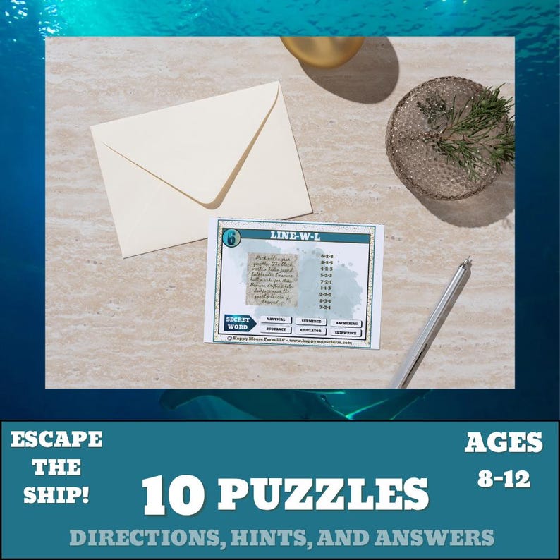 Printable Escape Room: Cursed Shipwreck Scuba Adventure (PDF Download ...