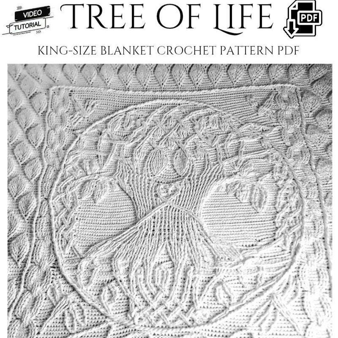 Tree of Life Crochet Blanket Pattern: King Size Cotton (PDF Pattern) - Etsy