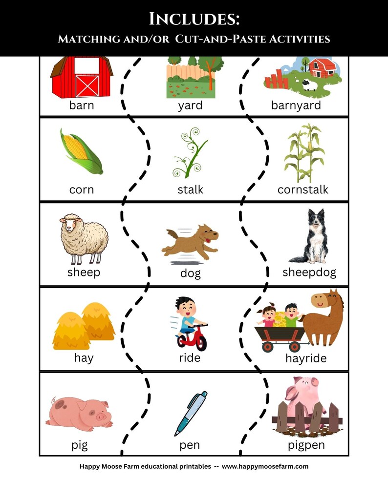Farm Themed Compound Words Worksheet and 15 Word Puzzles Bundle for ...