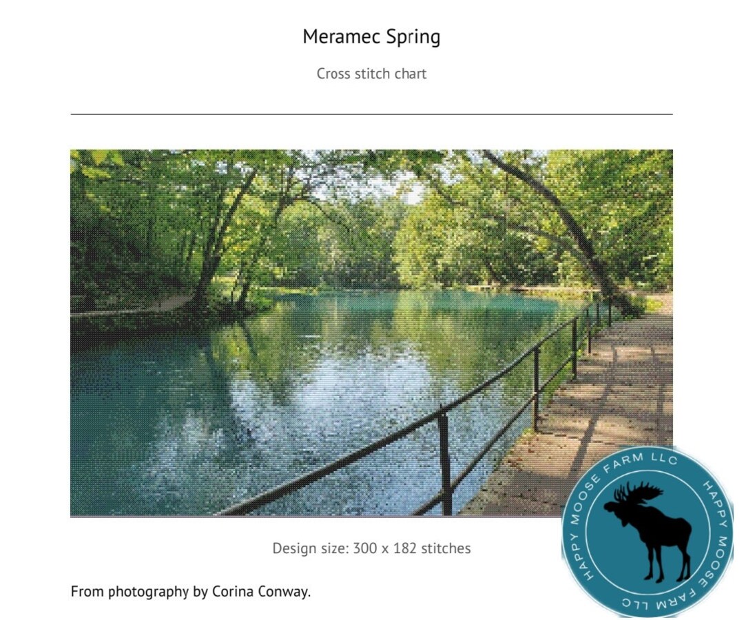 Meramec Spring Cross-stitch Pattern - Etsy