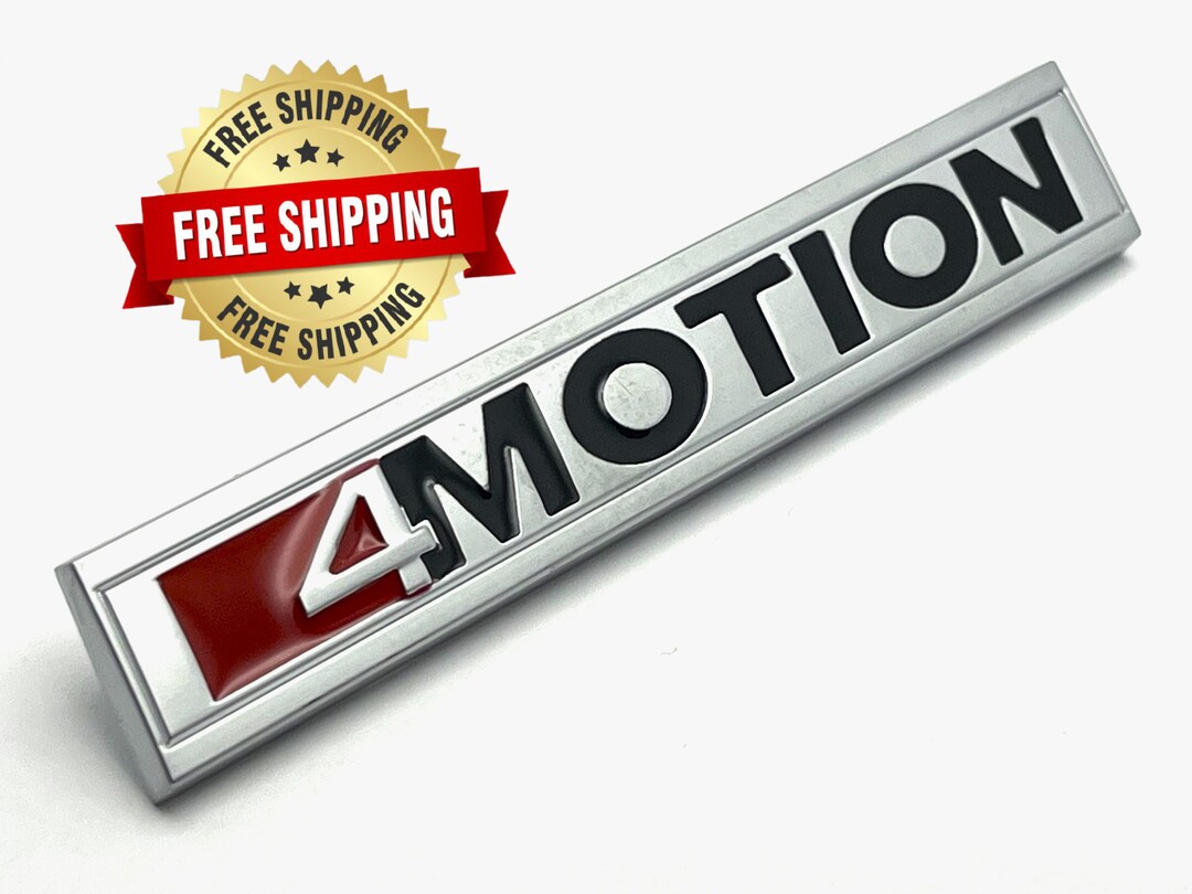4motion 3D Metal Alloy Logo Decal Emblem Stickers 4 Motion Badge Chrome ...
