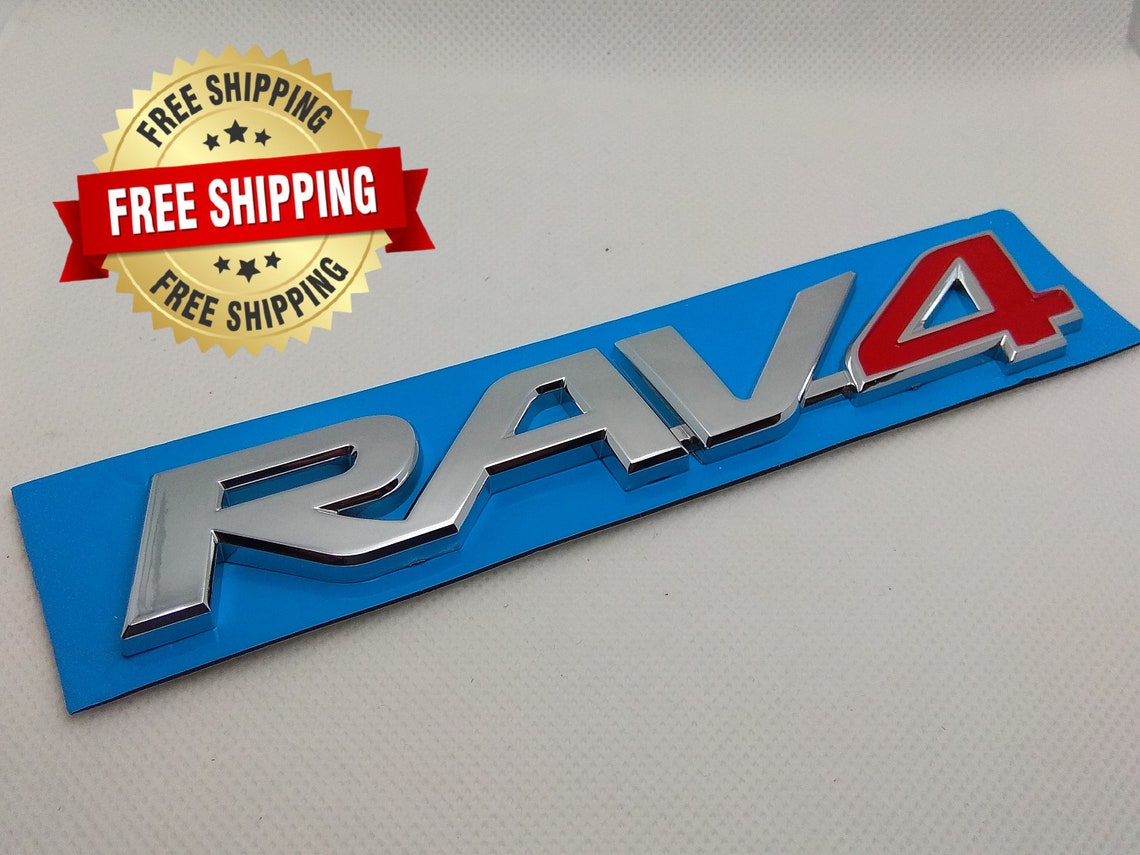 Toyota RAV4 Emblem Logo Letters Badge Trunk Gate Rear Chrome - Etsy