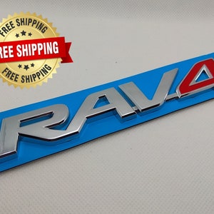 Toyota RAV4 Emblem Logo Letters Badge Trunk Gate Rear Chrome - Etsy