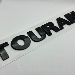 VW Touran Emblem Logo Letters Badge Trunk Gate Rear Black - Etsy