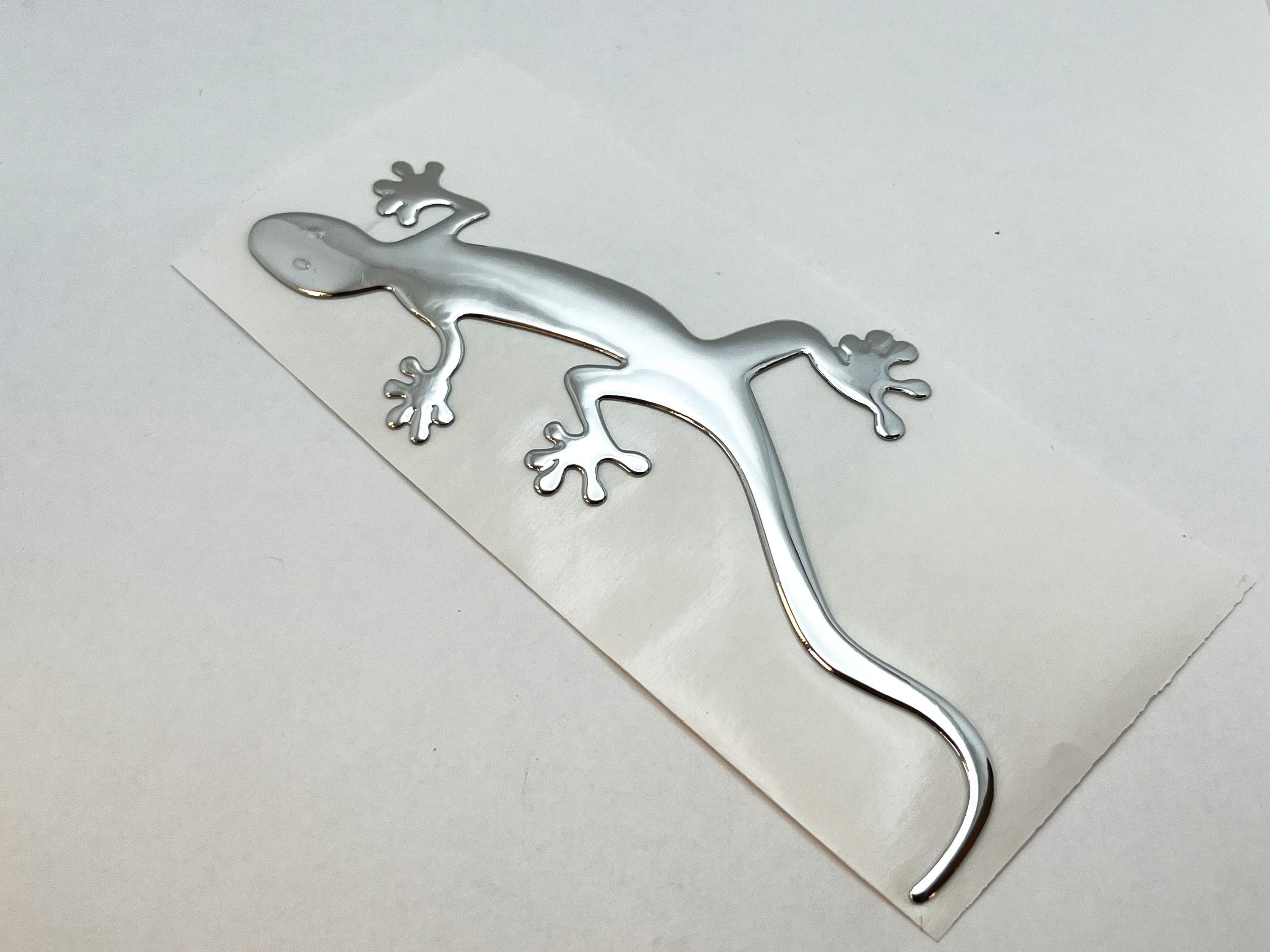 3D Lizard Gecko Car Sticker Soft PVC Chromed Badge Emblem Auto ...