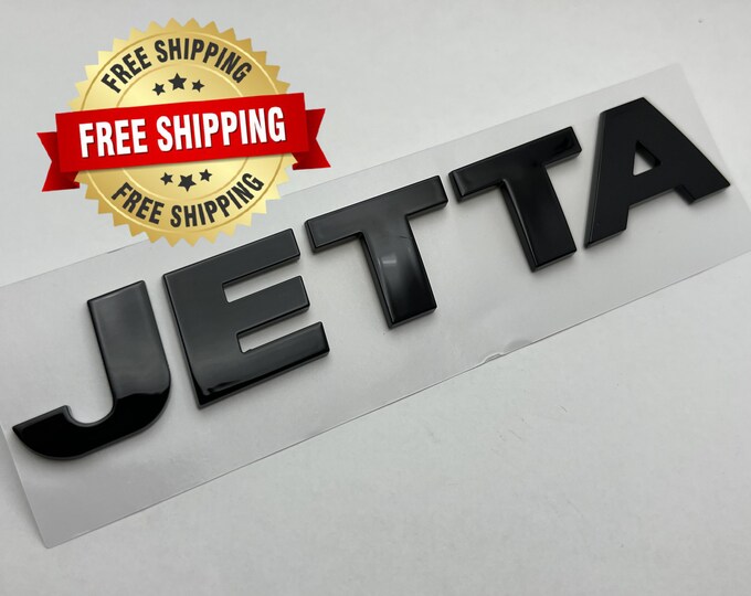 VW Jetta Black Car 3D Letters Emblem Logo Badge Stickers - Etsy