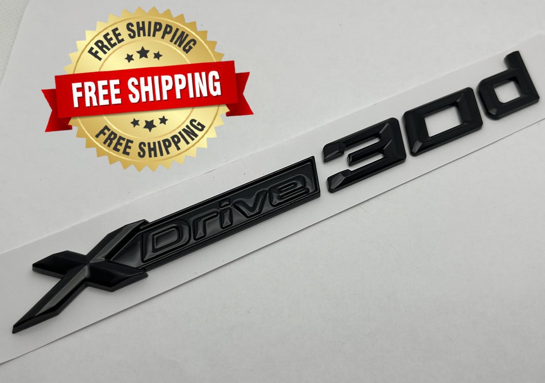 Xdrive 30d X Drive 3.0d Letter 3D Emblem BADGE STICKER Black - Etsy