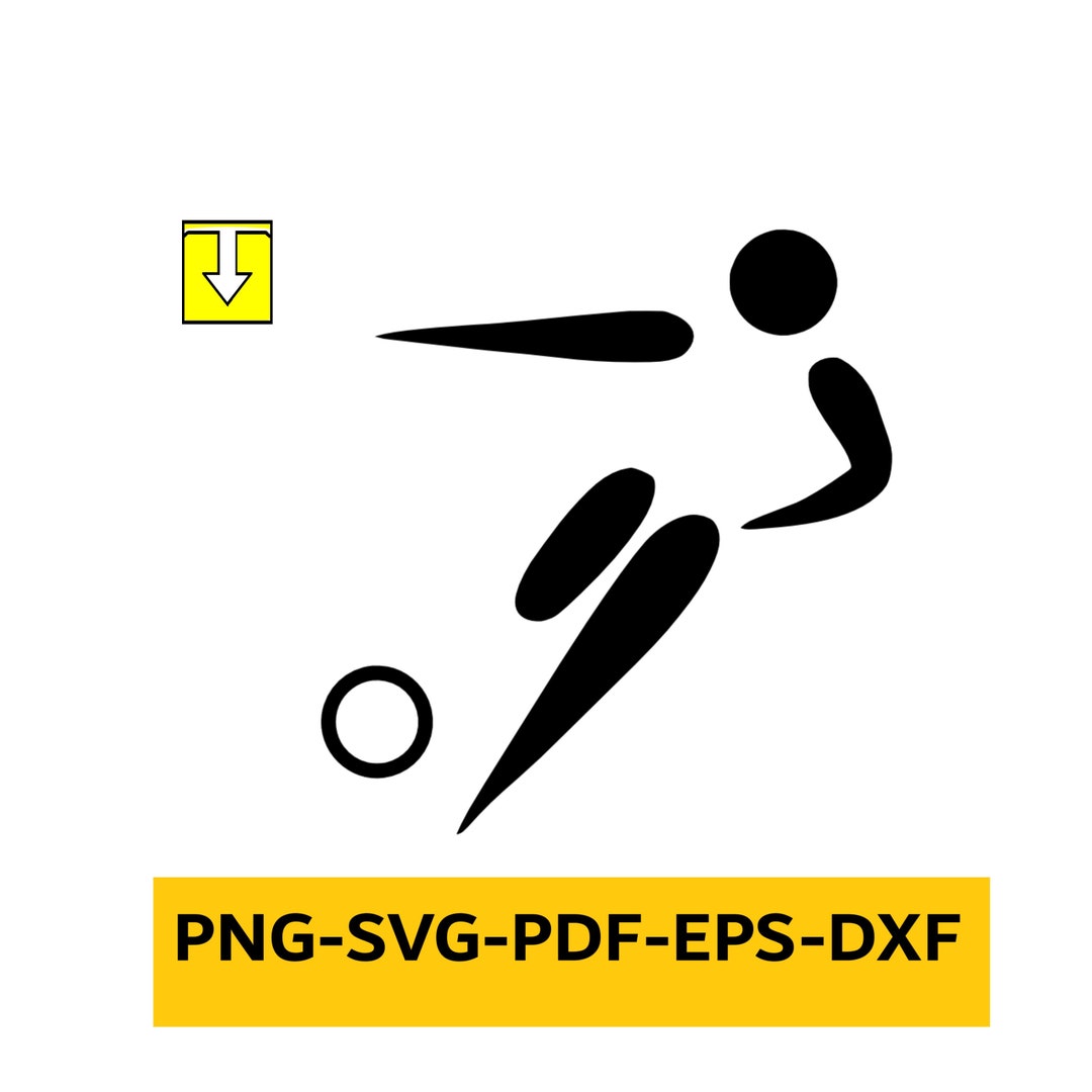 Soccer Player Symbol SVG Png Dxf Eps Jpg Digital Download - Etsy