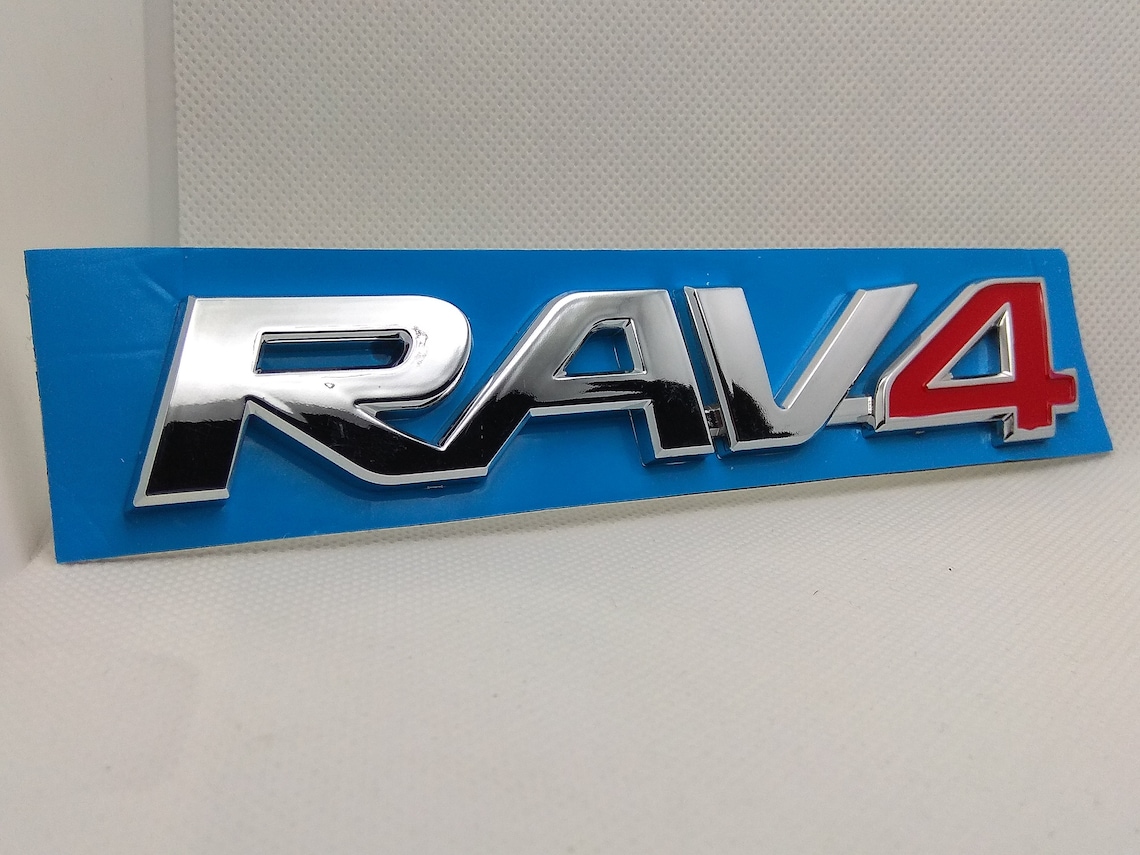 Toyota RAV4 Emblem Logo Letters Badge Trunk Gate Rear Chrome - Etsy