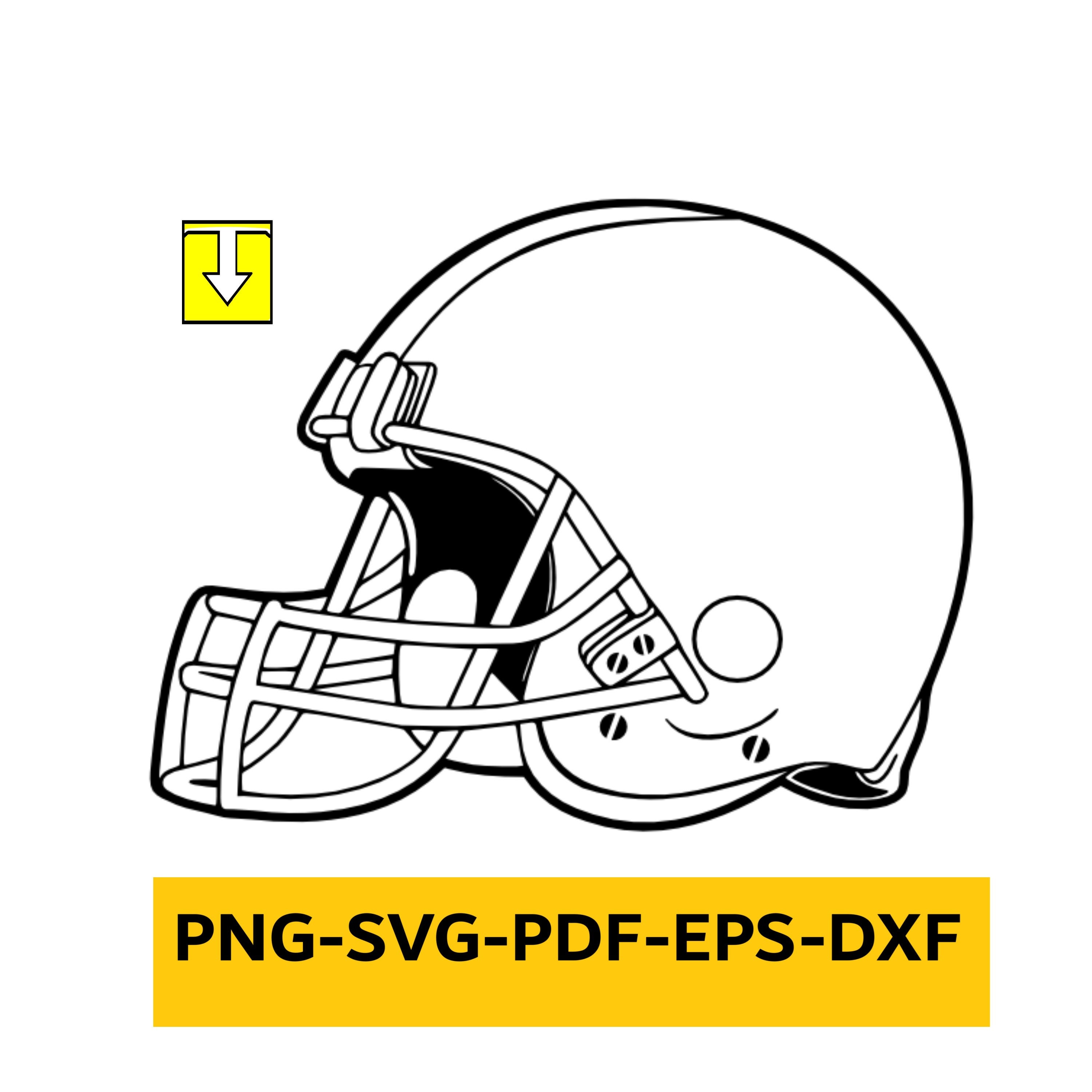Football Helmet Svg Png Dxf Eps Jpeg Digital Instant Download - Etsy