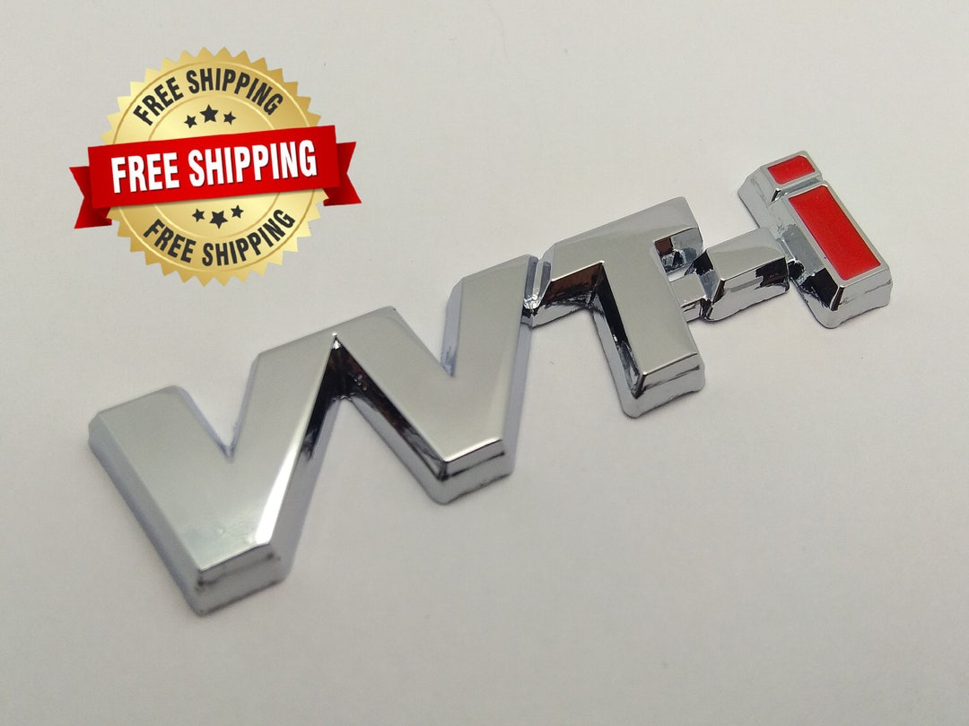 VVT-I VVTI Silver Emblem Badge 3D Auto Car Side Fender Rear VVTI Logo ...