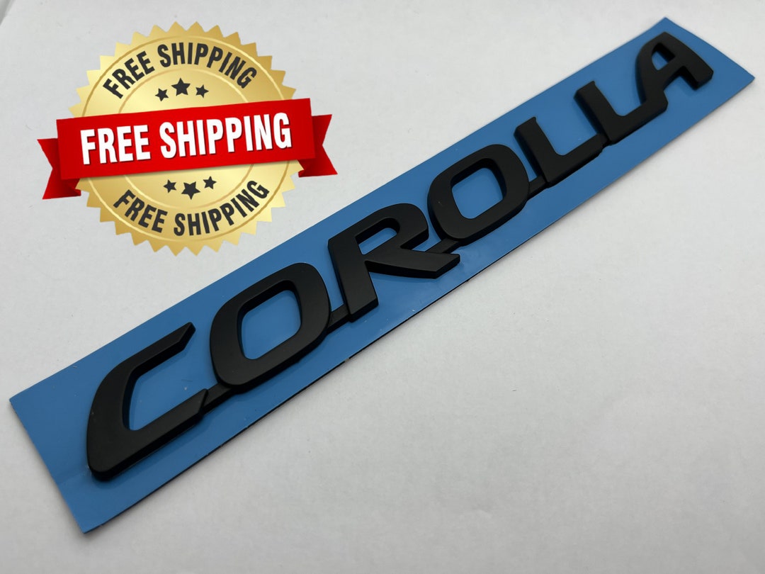 Toyota Corolla Emblem Logo Letters Badge Trunk Gate Rear Black - Etsy