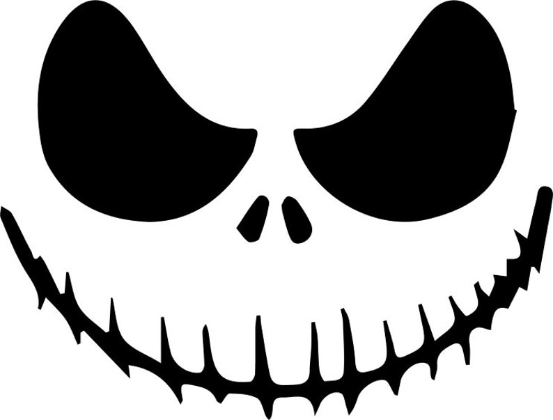 Jack Skellington Face Svg Png Dxf Eps Jpg,jack Skellington Stencil ...