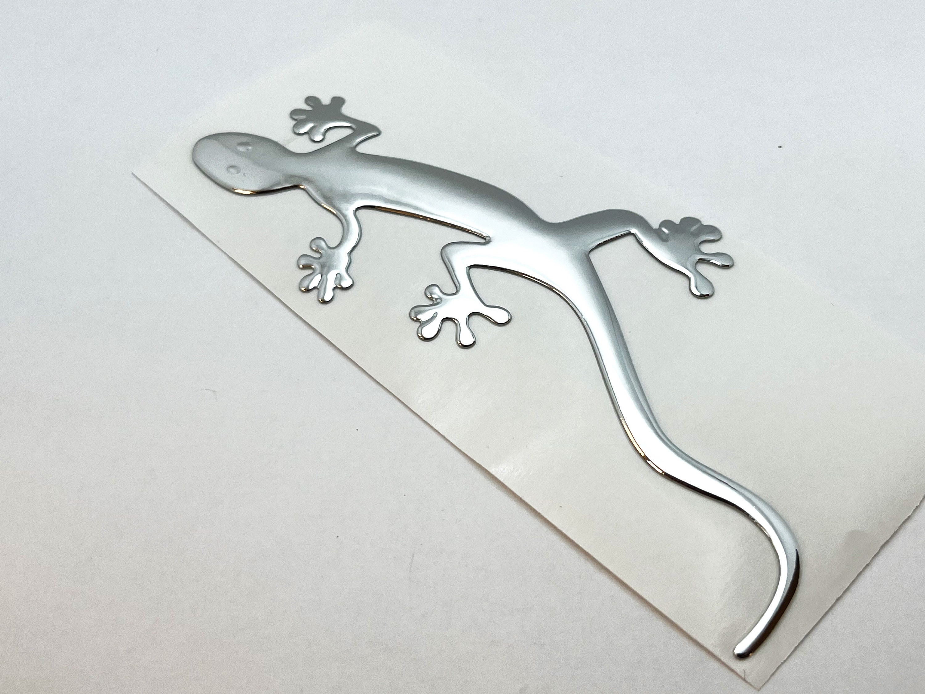 3D Lizard Gecko Car Sticker Soft PVC Chromed Badge Emblem Auto ...
