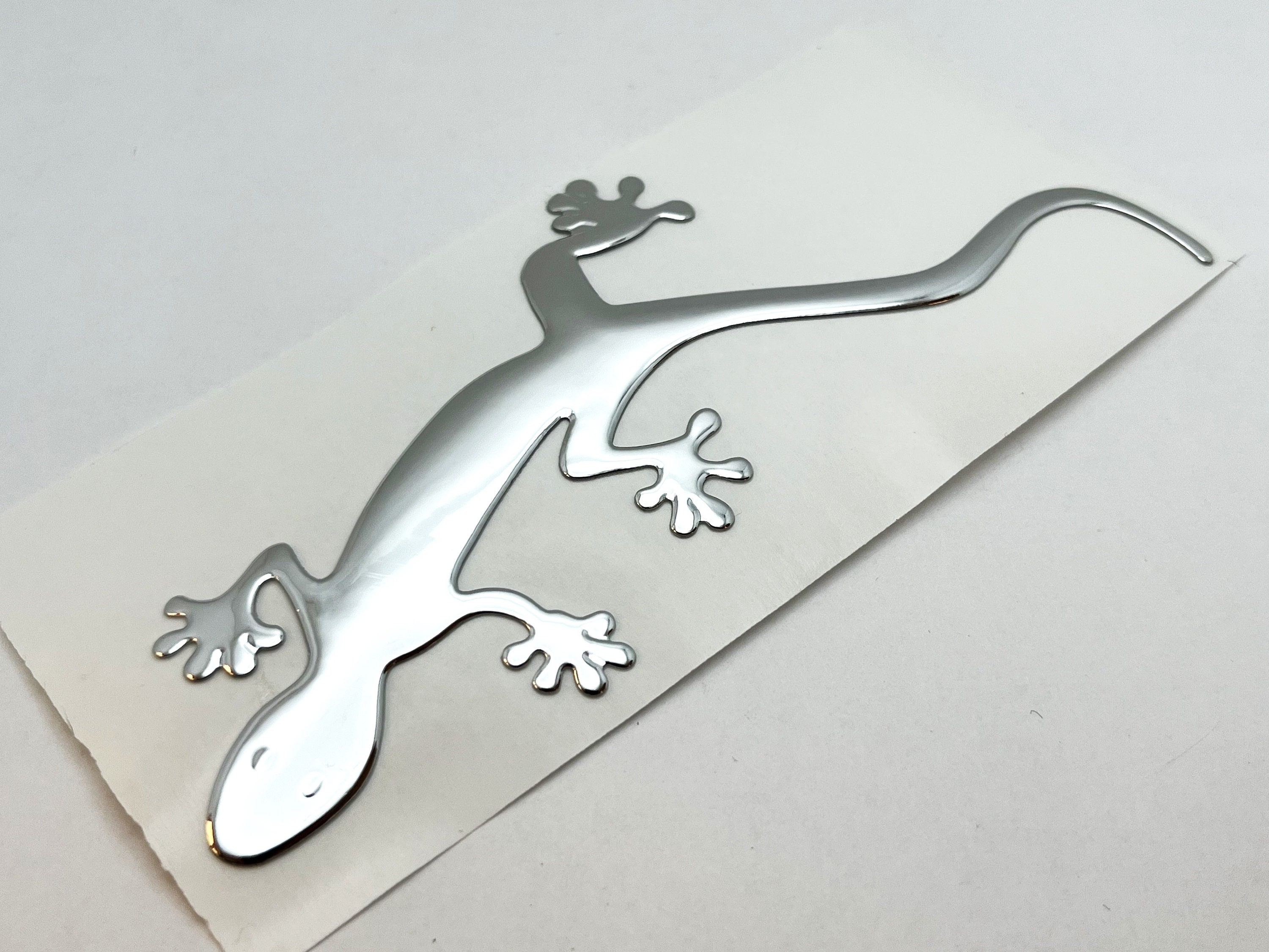 3D Lizard Gecko Car Sticker Soft PVC Chromed Badge Emblem Auto ...