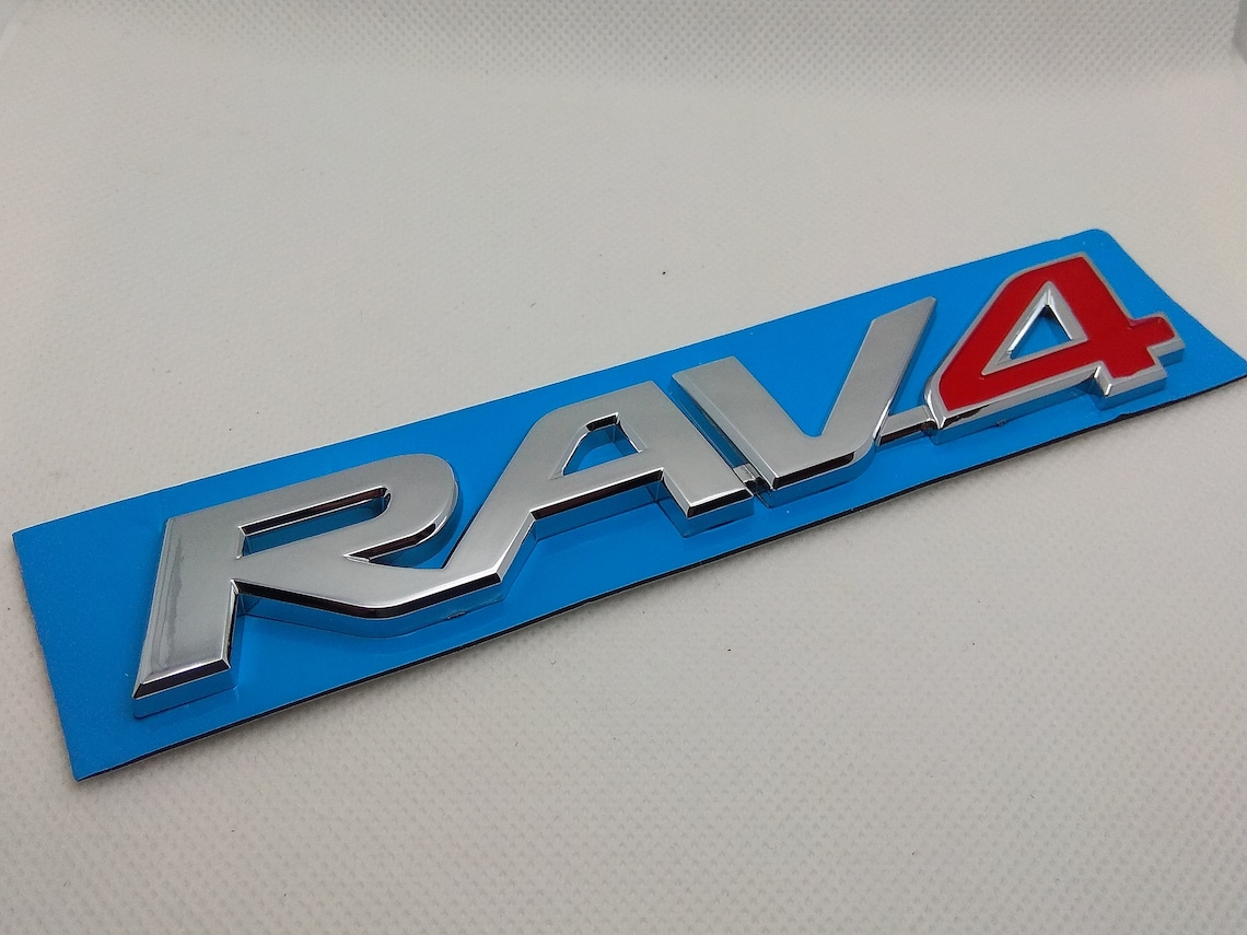 Toyota RAV4 Emblem Logo Letters Badge Trunk Gate Rear Chrome - Etsy