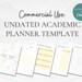 Undated Academic Planner Template Customizable in Canva, Commercial Use ...
