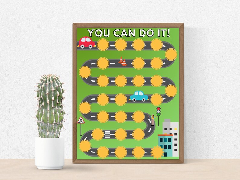 Printable Sticker Reward Chart, Cars Potty Chart, Chore Chart, Boys ...