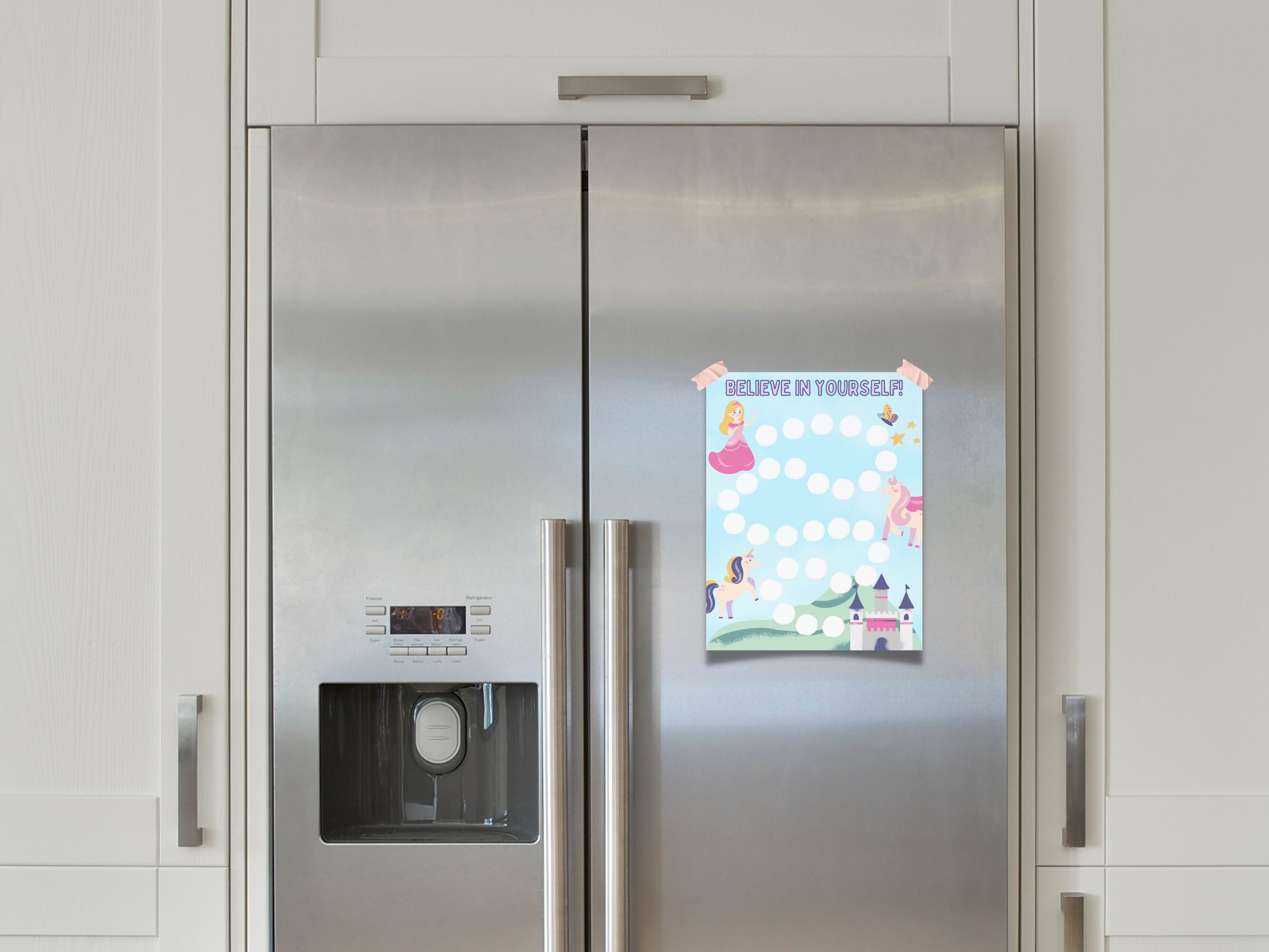 Princess Sticker Chart, Printable Princess Reward Chart, Girls Potty ...