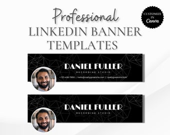 Professional Linkedin Banners Customizable in Canva - Etsy