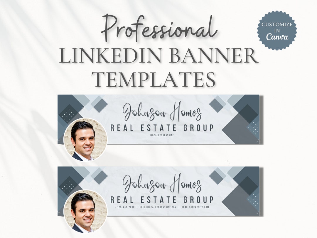 Professional Linkedin Banners Customizable in Canva, Personalized ...
