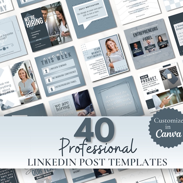 Professional Linkedin Banners Customizable in Canva, Personalized ...