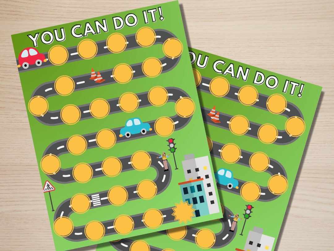 Printable Sticker Reward Chart, Cars Potty Chart, Chore Chart, Boys ...