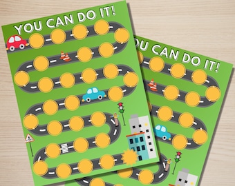 Printable Car Reward Chart, Cars Kids Reward Chart, Instant Download ...