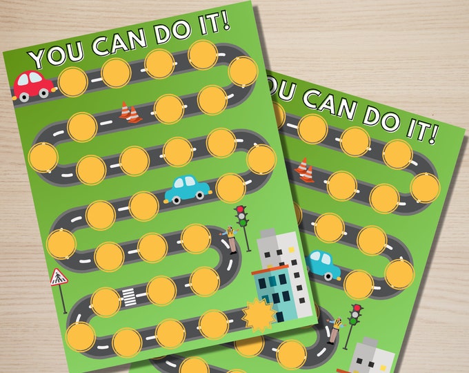 Racecar Reward Chart, Reward Chart Cars, Printable, Printable Racing ...