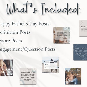 Father’s Day Instagram Post Templates Editable in Canva, Father’s Day ...