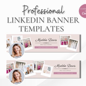 Professional Linkedin Banners for Canva, Personalized Header Canva ...