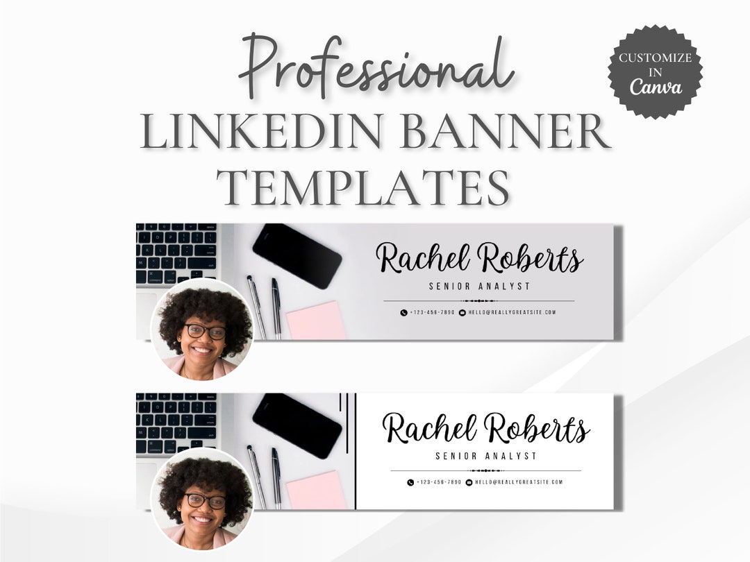 Professional Linkedin Banners Customizable in Canva, Personalized ...