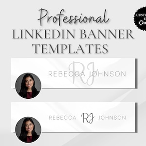 Simple Black and White Linkedin Banners Customizable in Canva ...