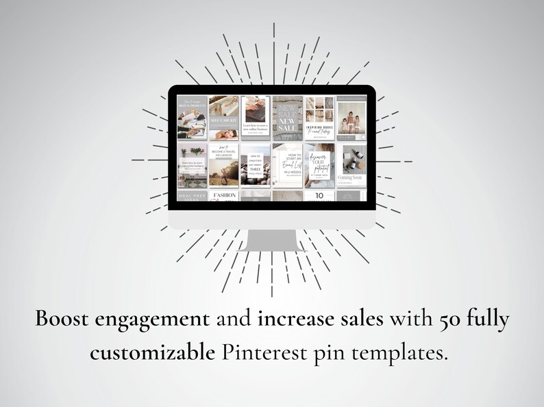 Black and White Pinterest Templates Editable in Canva - Etsy