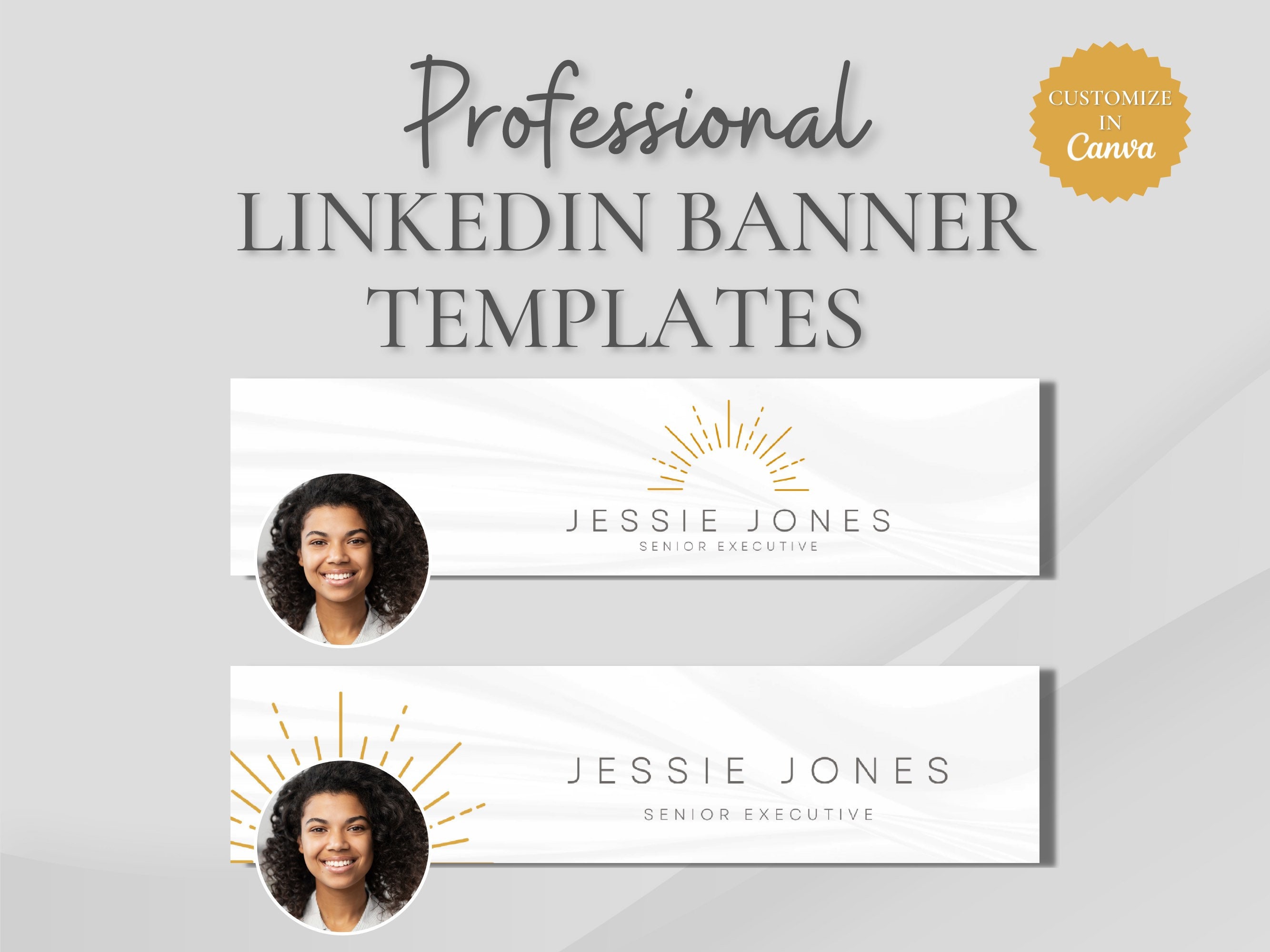 Professional Linkedin Banners Customizable in Canva, Personalized ...