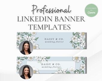 Professional Linkedin Banners Customizable in Canva - Etsy