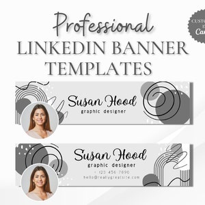 Professional Linkedin Banners Customizable in Canva, Personalized ...