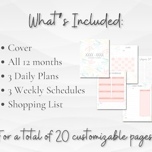 Undated Academic Planner Template Customizable in Canva, Commercial Use ...
