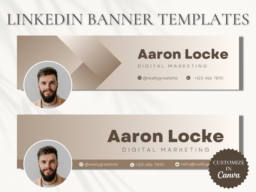 Professional Linkedin Banners Customizable in Canva, Personalized ...