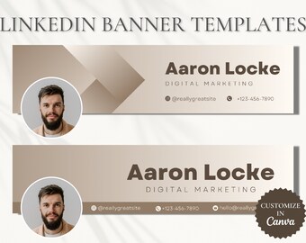 Professional Linkedin Banners Customizable in Canva - Etsy