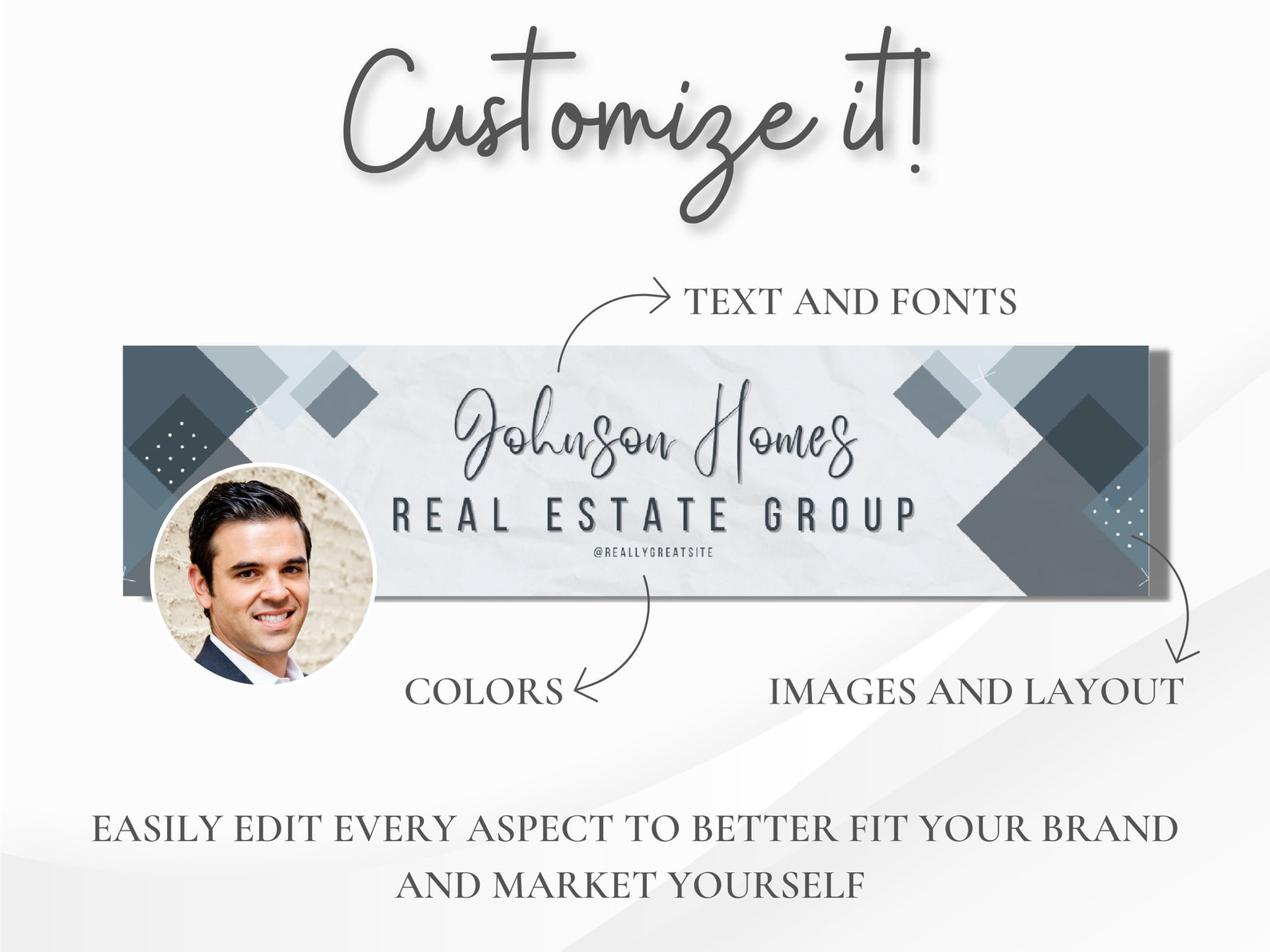 Professional Linkedin Banners Customizable in Canva, Personalized ...