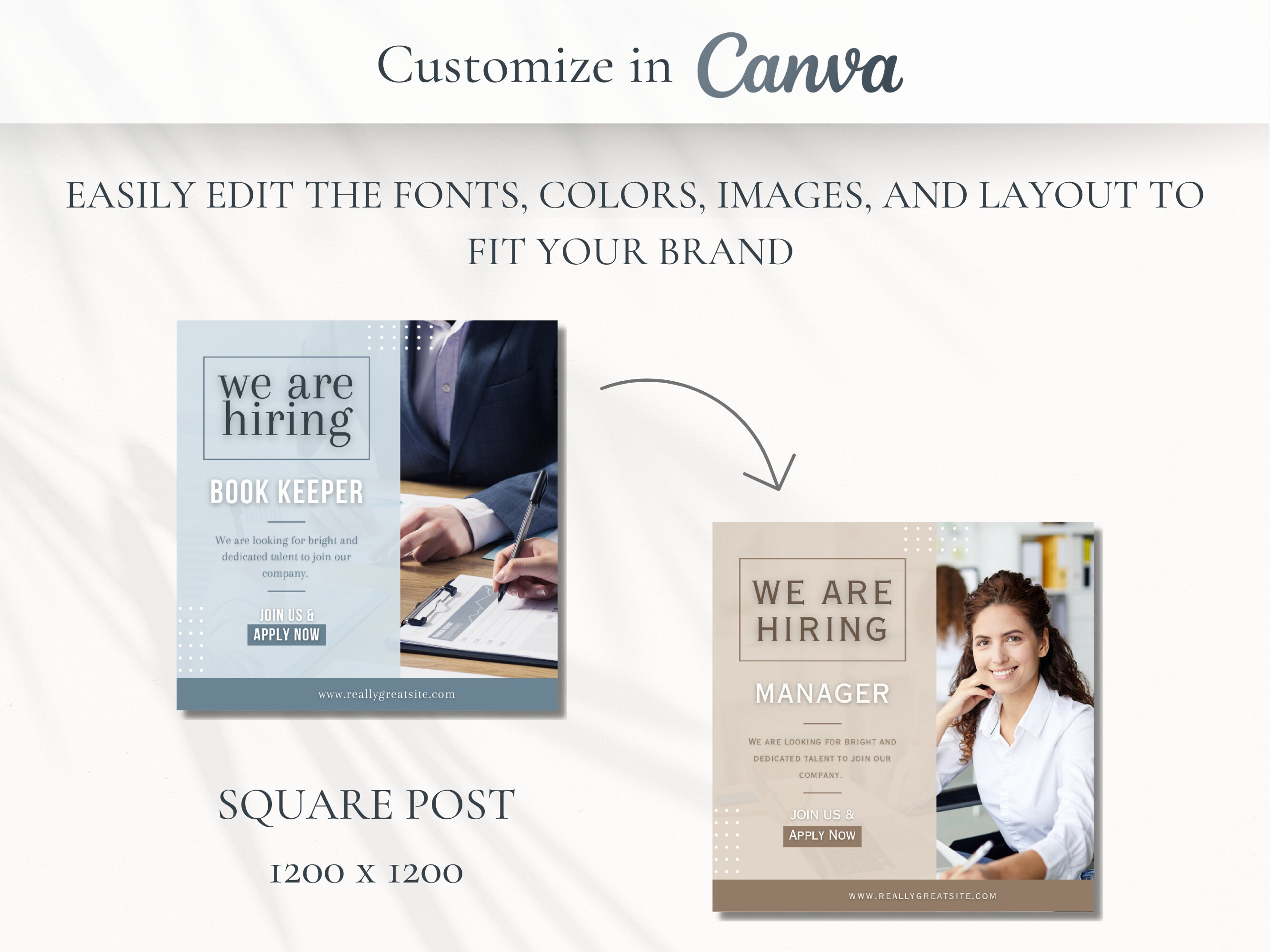 Linkedin Post Templates Editable in Canva, Professional Post Templates ...