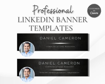 Professional Linkedin Banners Customizable in Canva, Personalized ...