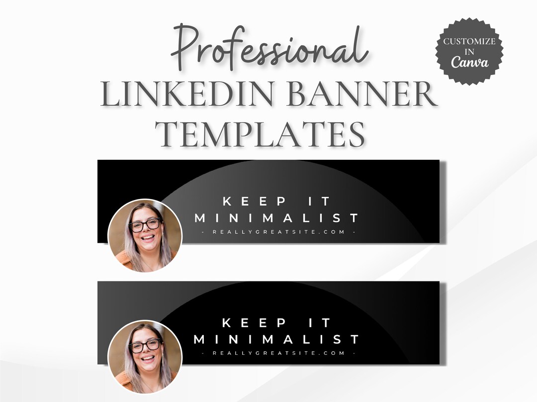 Professional Linkedin Banners Customizable in Canva, Personalized ...