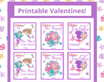 Printable Sea Life Valentine's Day Cards for Kids, Cards for Kids ...