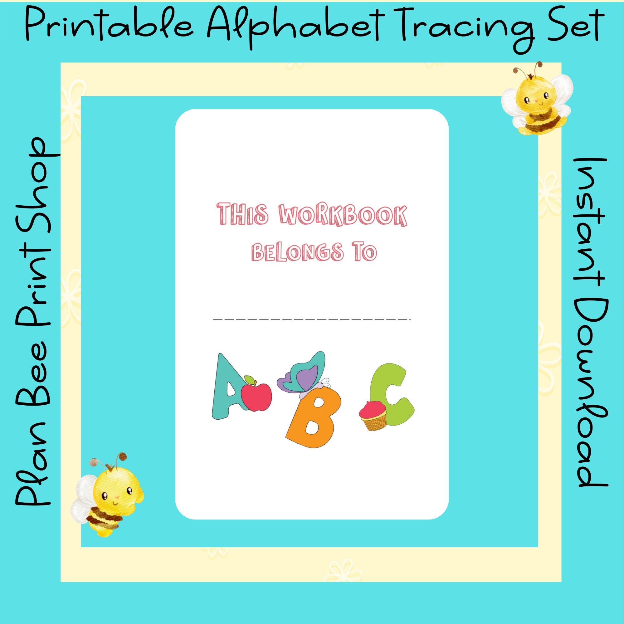 Printable Alphabet Writing Sheets Handwriting Practice - Etsy